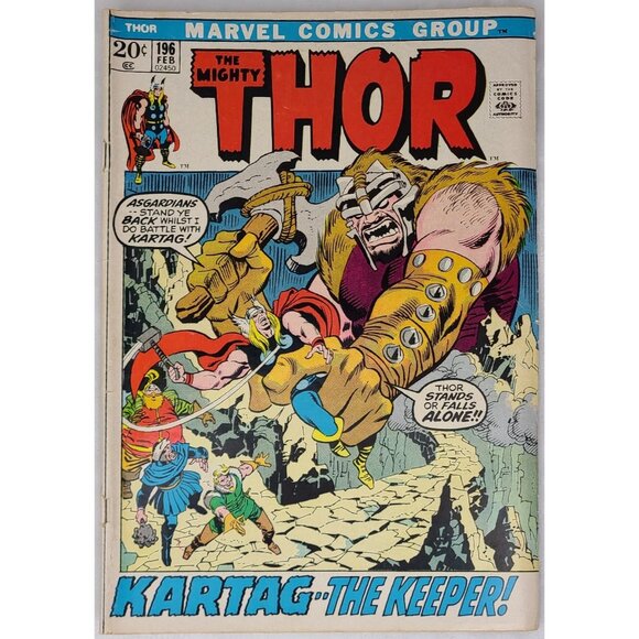 Marvel | Art | The Mighty Thor 96 Marvel Comics 1972 Vg 1st Kartag The ...
